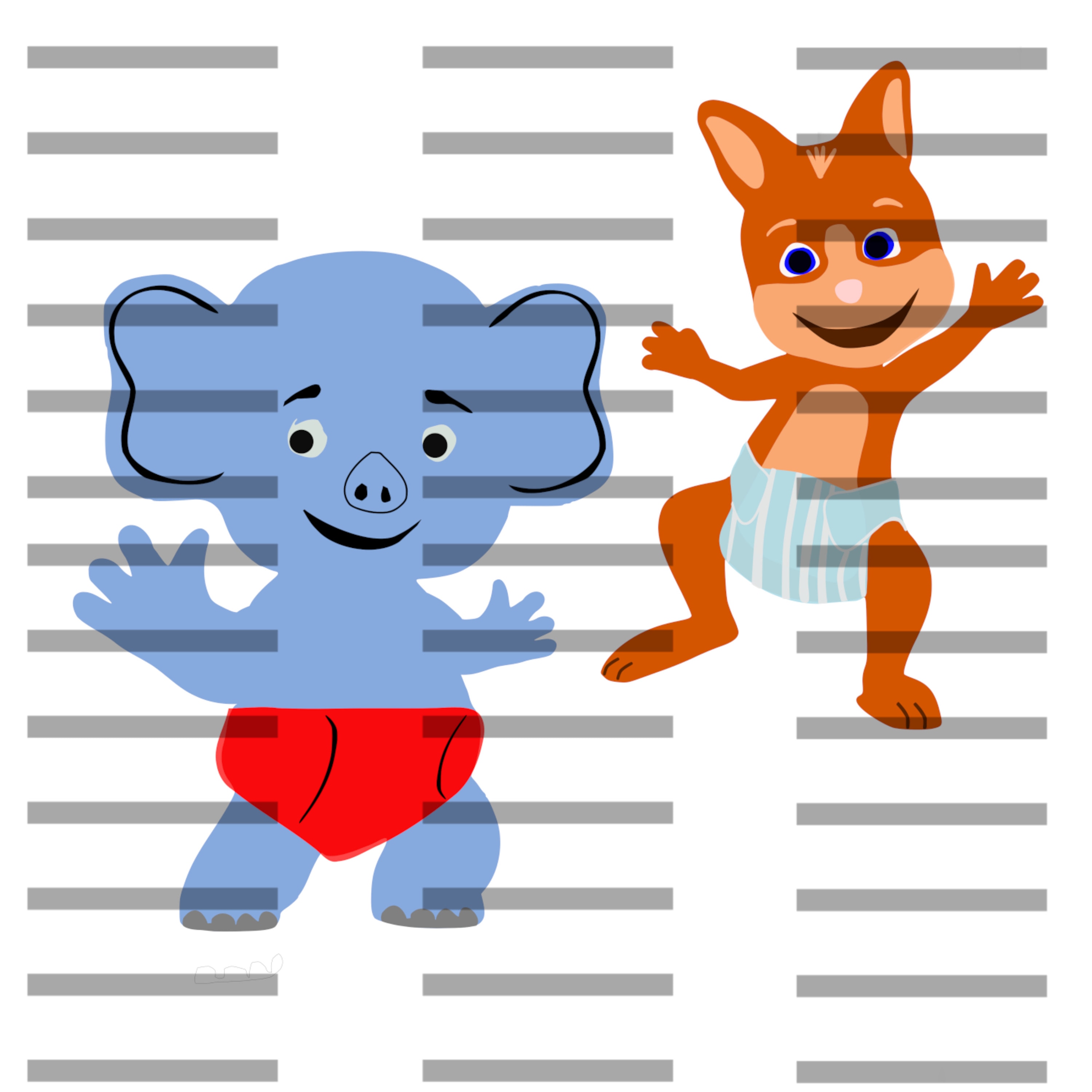 Word Party Cartoon Digital SVG Cut Files Animal Lulu Kip | Etsy Polska