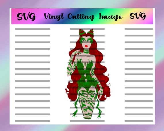 Poison Ivy Digital Cut File SVG Layered Cut File Villains | Etsy