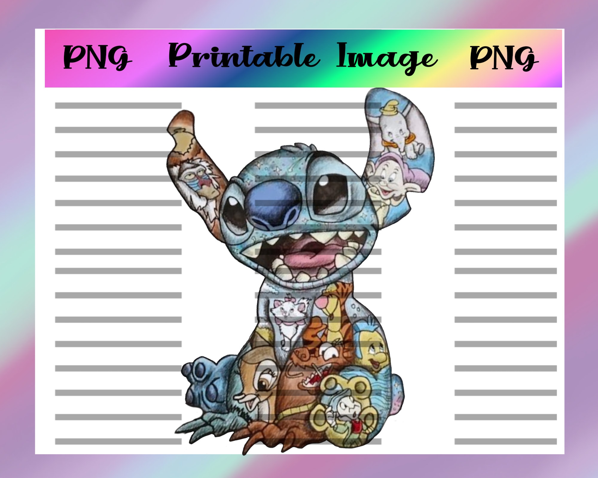 Character Mashup Digital Image PNG Waterslide Sublimation - Etsy