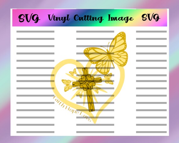 Faith Hope Love Heart Cross Digital Cut File SVG Religious - Etsy