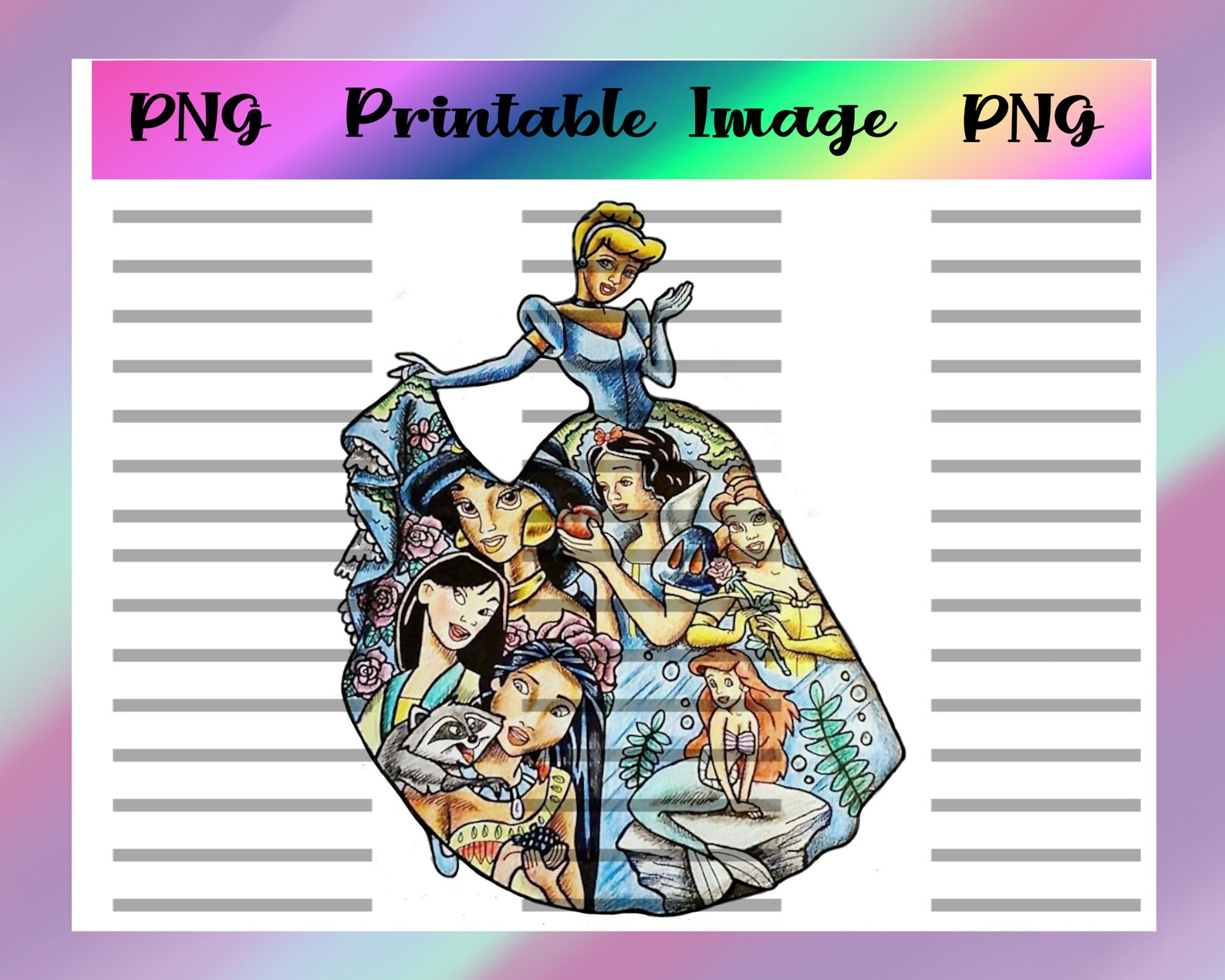 Character Mashup Digital Image Cartoon Waterslide - Etsy