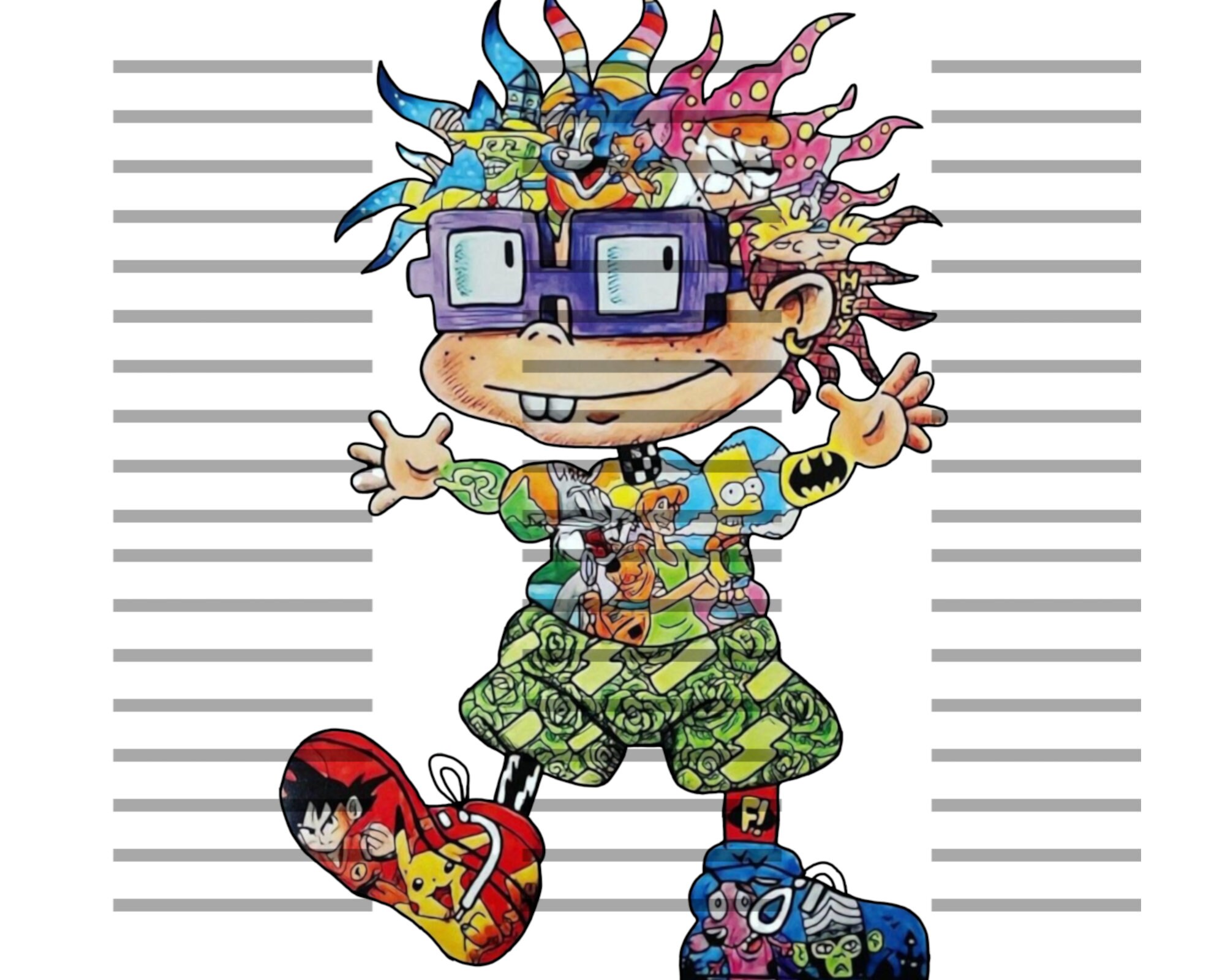 Digital Filled Cartoon Character 80's Baby Sublimation Vintage Cartoon ...