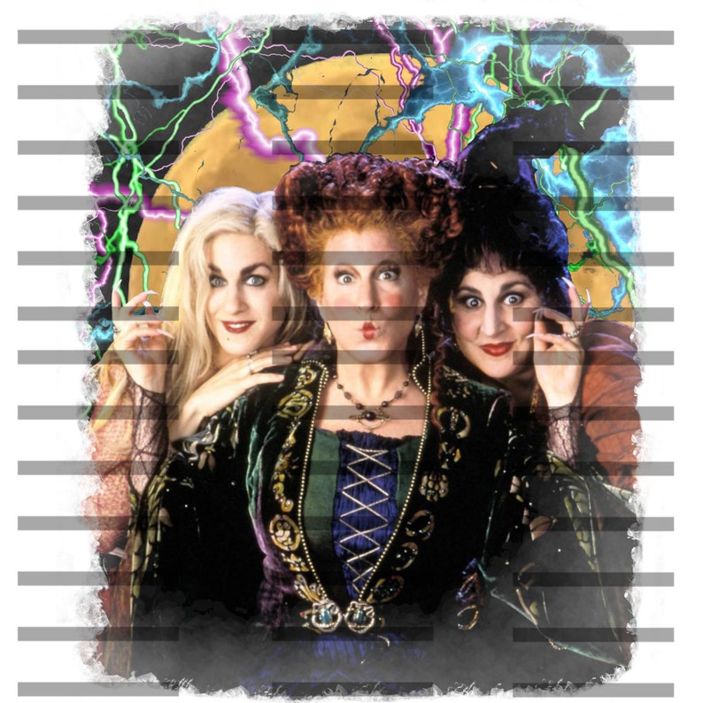 Hocus Pocus Collage Digital Image PNG Colorful Lighting - Etsy