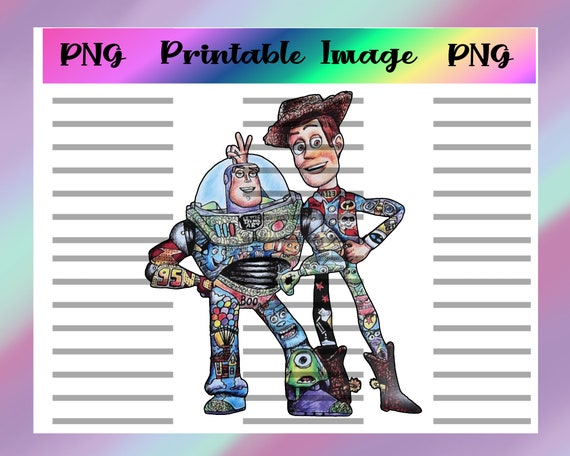 Digital Character Mashup Cartoon Characters PNG Waterslide - Etsy