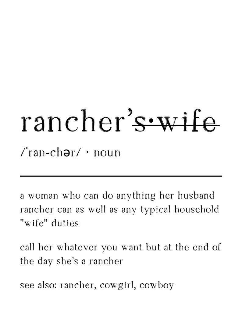 Rancher and Rancher's Wife Definition Set | Western Wall Art Farmhouse ...