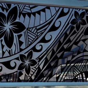 Polynesian Tribal Flower Car Decal: SUV, Jeep, Toyota Window Sticker - Etsy