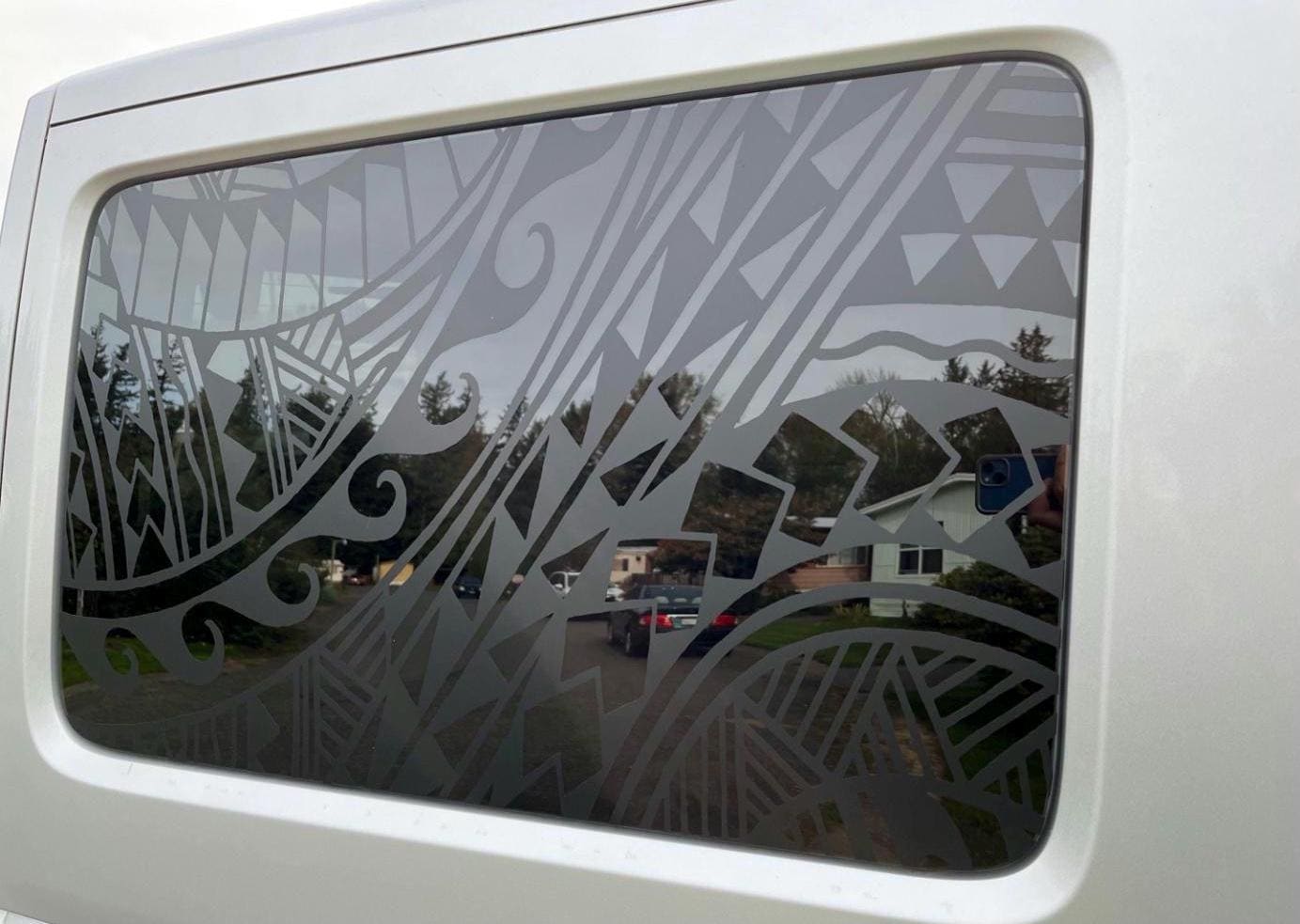 Polynesian Tribal Flower Car Decal, Hibiscus Flower Window Sticker for ...