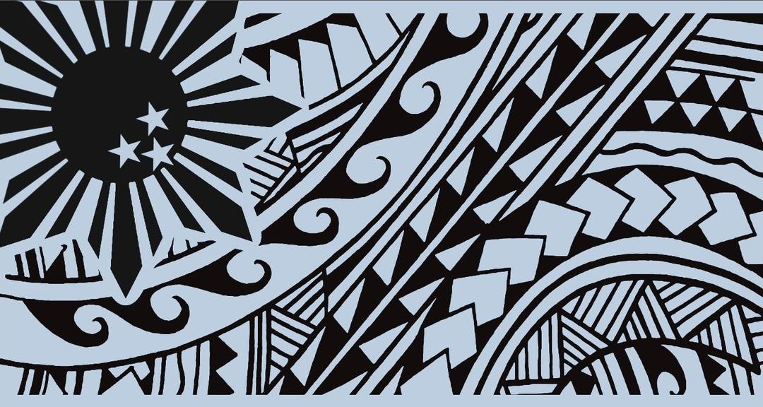 Philippines Sun and Stars Car Decal, Filipino Tribal Window Sticker ...