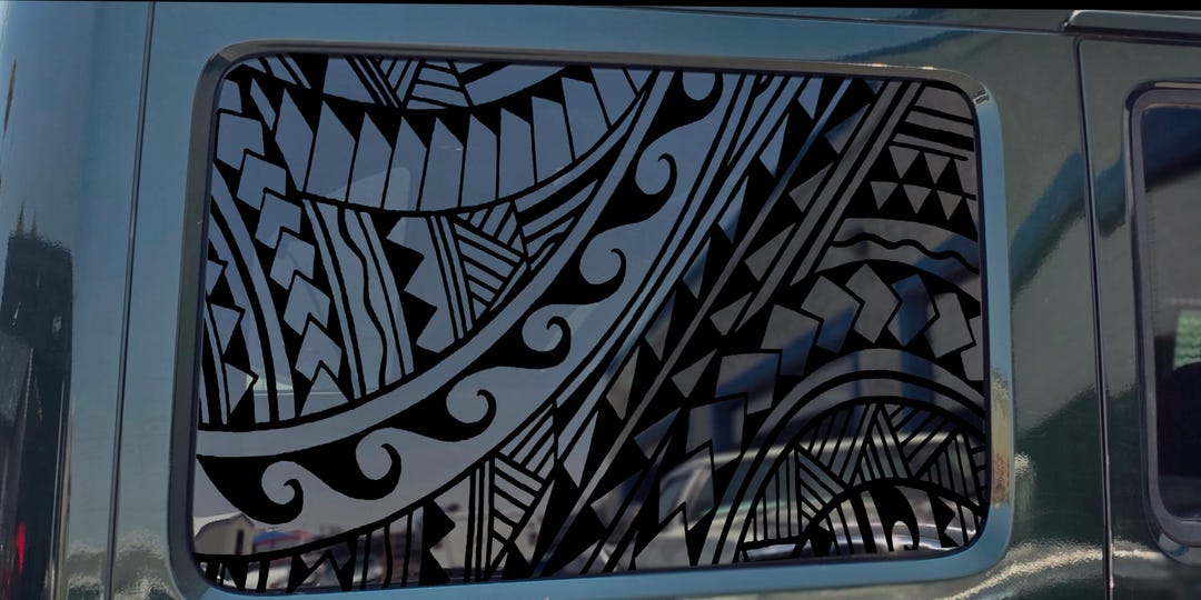 Polynesian Tribal Car Window Decal: Trim-to-fit Vinyl Sticker - Etsy