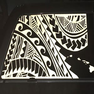 Polynesian Tribal Car Window Decal: Trim-to-fit Vinyl Sticker - Etsy