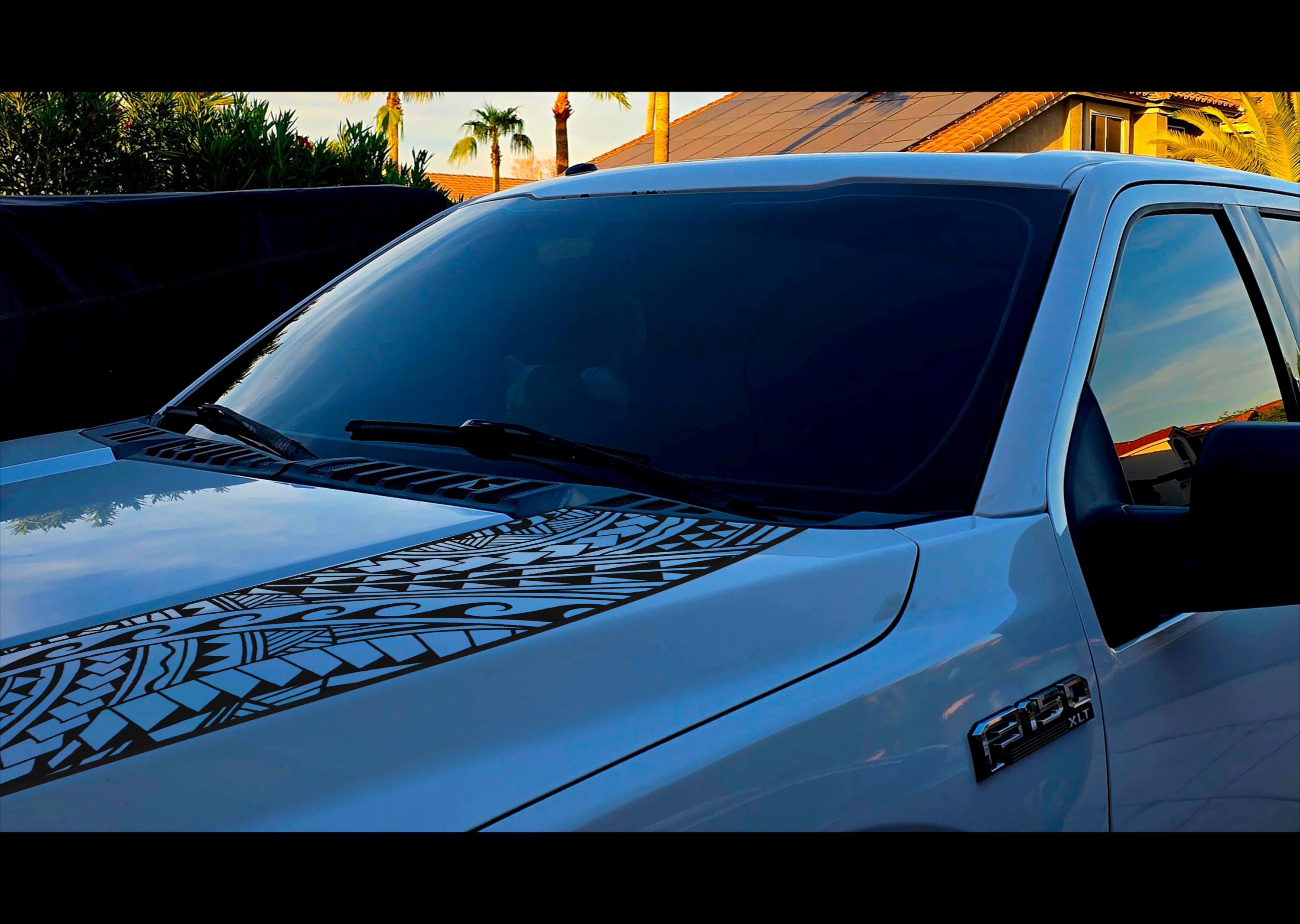 Polynesian Tribal Car Decal: Custom Size Vinyl Window Sticker - Etsy