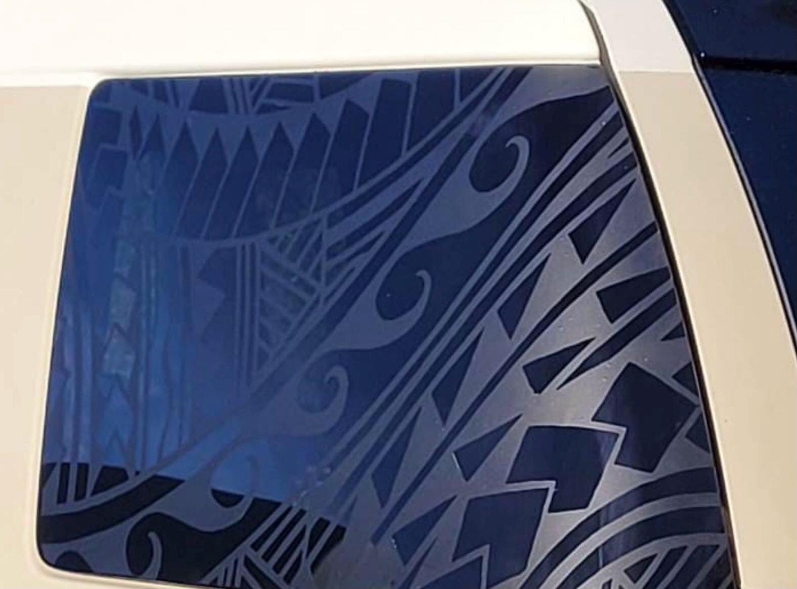 Polynesian Tribal Flower Car Decal, Hibiscus Flower Window Sticker for ...