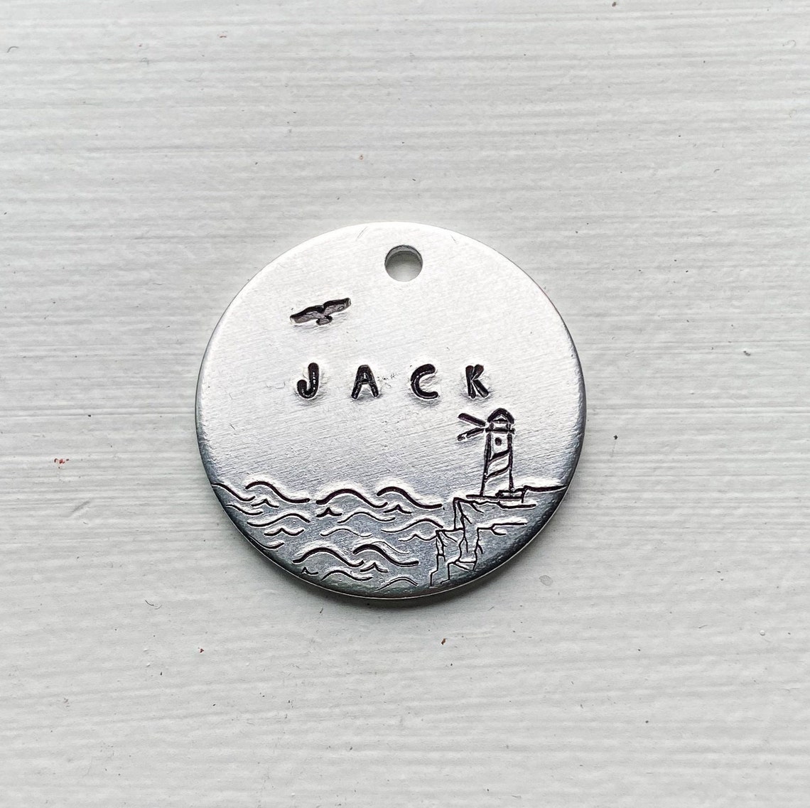 Lighthouse Dog Tag / Pet Name Tag / Dog ID Tag / Cat ID Tag / - Etsy