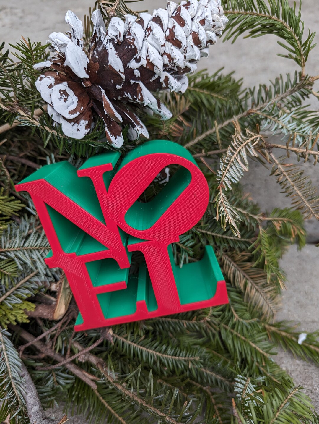 NOEL Sculpture Robert Indiana Inspired Red & Green 3D Print - Etsy