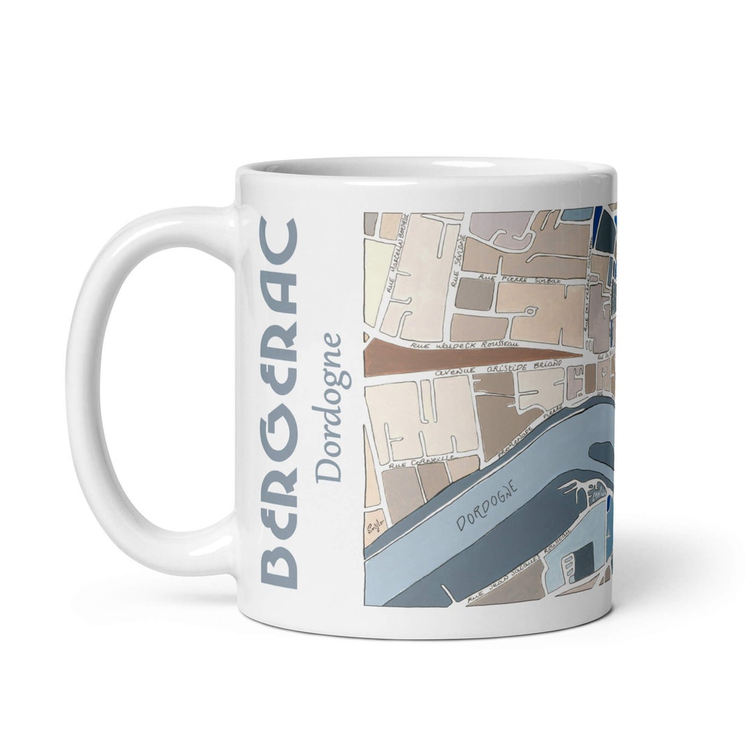 Mug Map of BERGERAC, France - Etsy