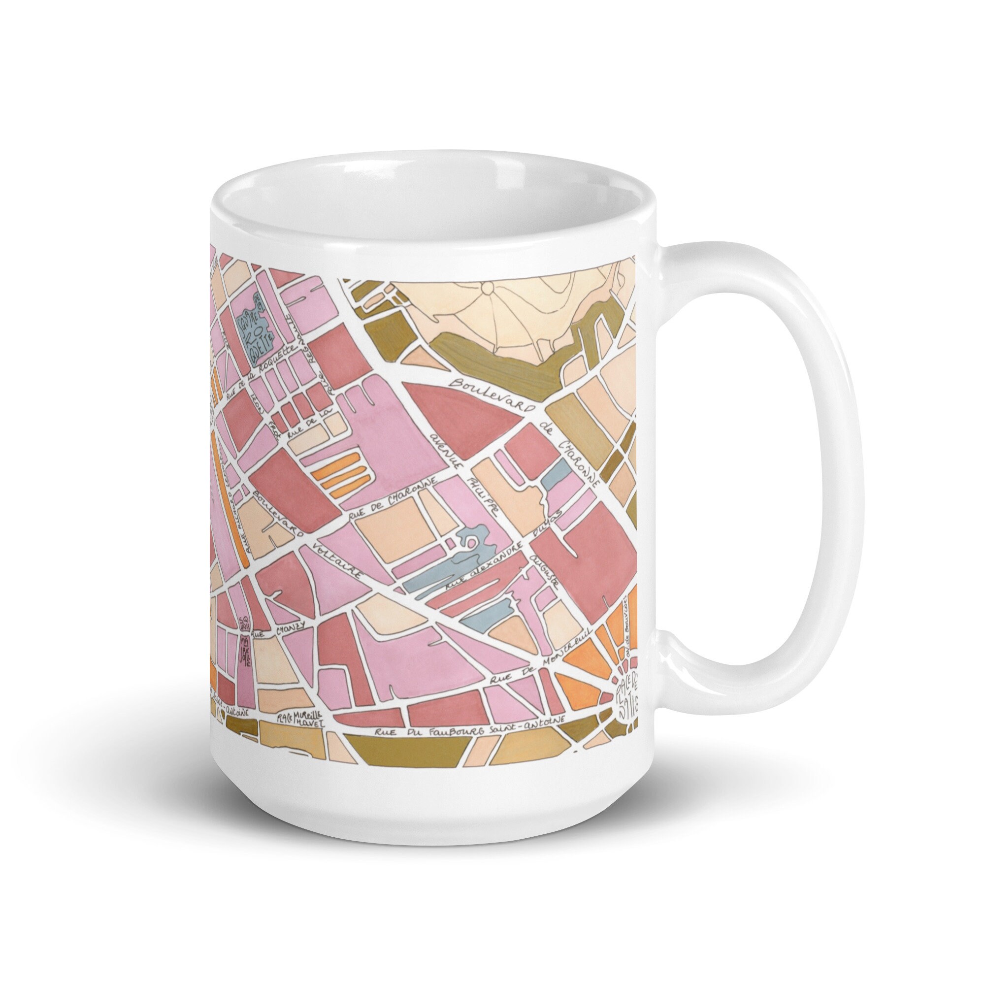 Mug Map of PARIS 11th District - Etsy