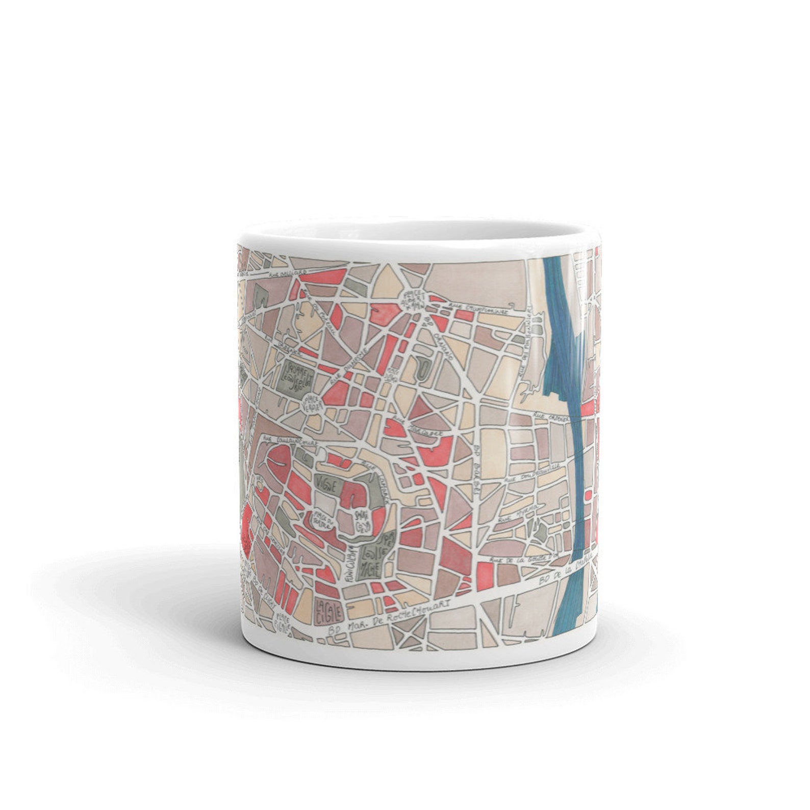 Mug Map of PARIS 15th District - Etsy