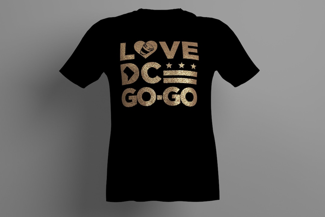 Gold Glitter Love DC Go-go T-shirt - Etsy