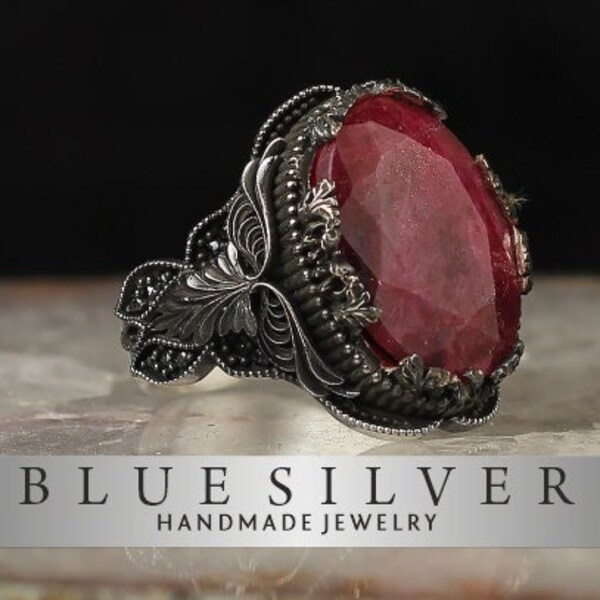 Red Ruby Ring - Etsy