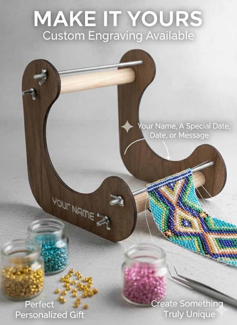 Vertical Upright Bead Loom | Ergonomic Wooden Weaving Tool for ...