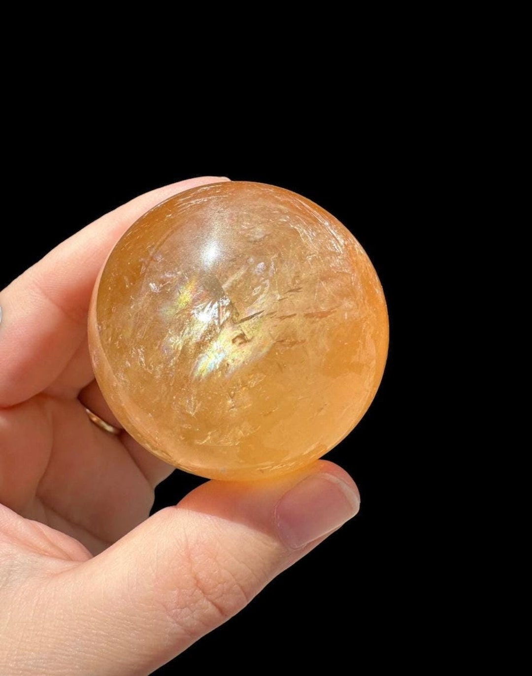 Honey Calcite Sphere - Etsy