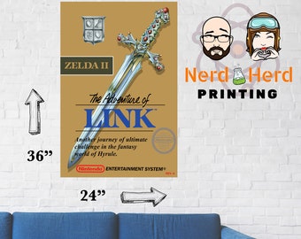 Zelda Ii Nes Box - Etsy