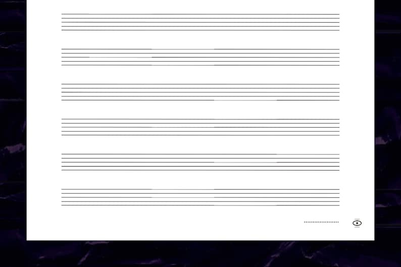 Printable Manuscript Paper With Title Date US Letter A4 12 Staff Blank ...