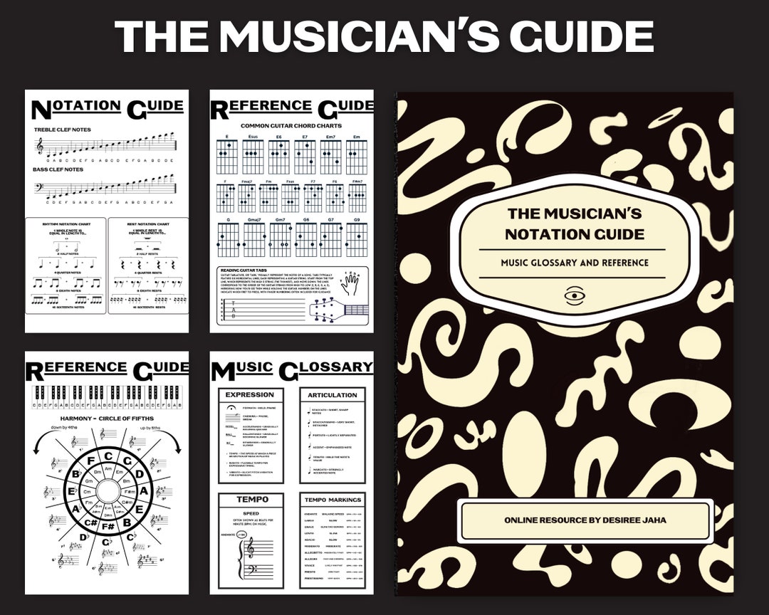 The Musician's Guide: Notation, Reference, and Glossary Bundle - Etsy
