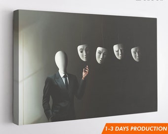 Surreal Man Wall Art - Etsy