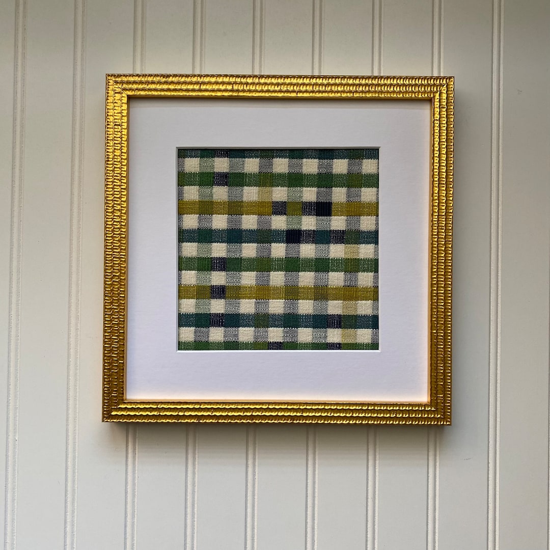 Gingham Fabric Wall Art, Textured Wall Hanging, Textile Wall Art - Etsy