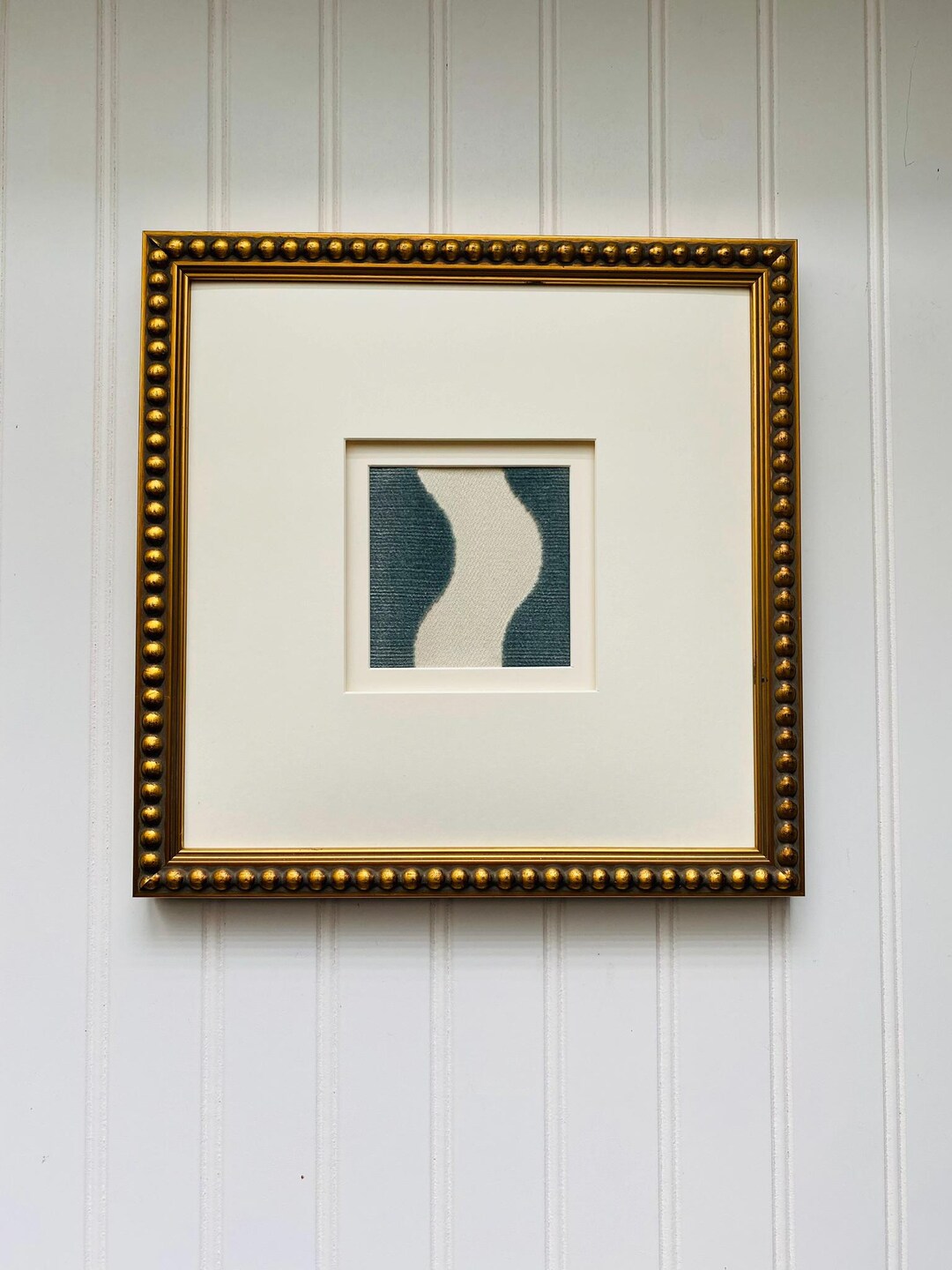 Sky Blue Velvet Wave Fabric Wall Art Velvet Art Textile Wall Hanging ...