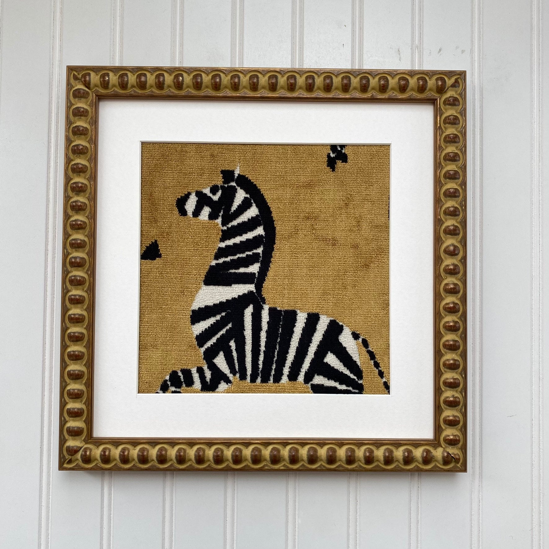 Zebra Textile Wall Art Velvet Wall Hanging Zebra Designer Fabric Wall ...