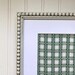 Green Gingham Fabric Wall Art: Cream Beaded Frame, Textile Hanging - Etsy