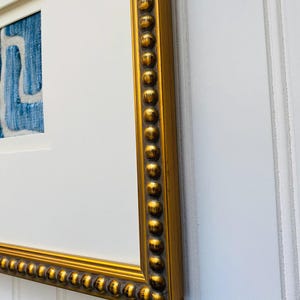 Blue Velvet Fabric Wall Art: Beaded Frame, Gallery Decor - Etsy