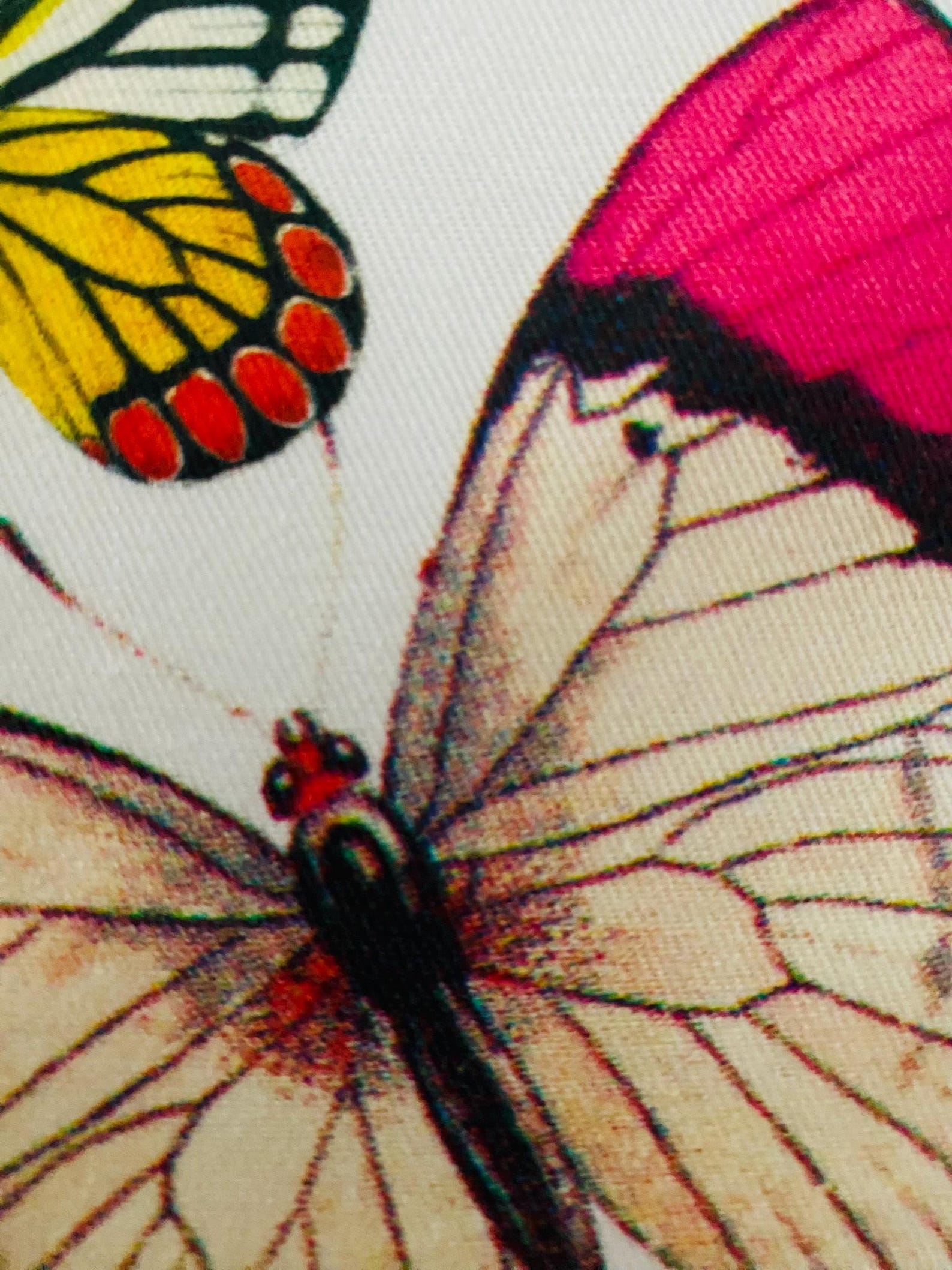 Katie Kime Metamorphosis Fabric Wall Art Butterfly Wall Hanging Textile ...