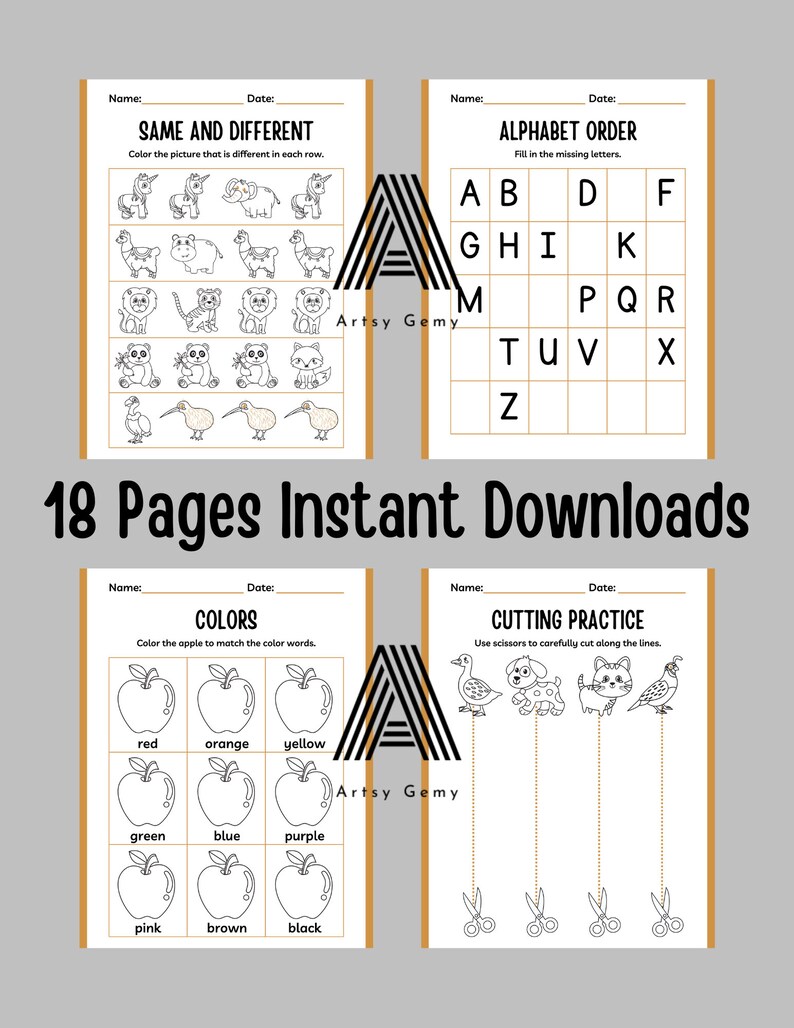 Preschool Worksheets - Printable - Homeschool - Teacher Resources ...