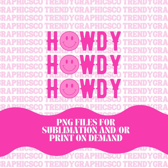 Howdy Smiley PNG Howdy Preppy PNG Trendy Hoodie Design - Etsy India