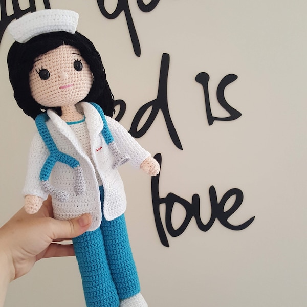 Crochet Nurse Doll Pattern - Etsy