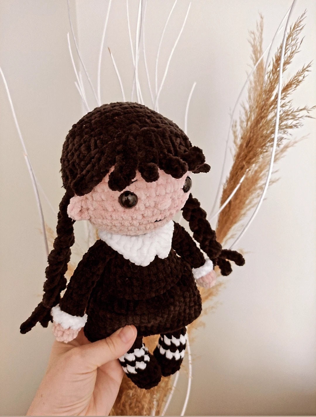 Christmas Black Velvet Doll Gift for Granddaughter Amigurumi - Etsy