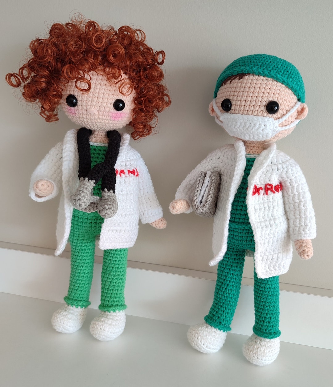 Personalized Doctor Doll, Crochet Nurse Doll, Gift for Male Nurse, Gift ...