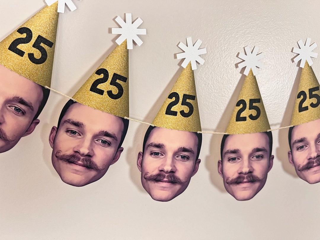 Custom Head Birthday Banner, Face Banner, Personalized Birthday Banner ...