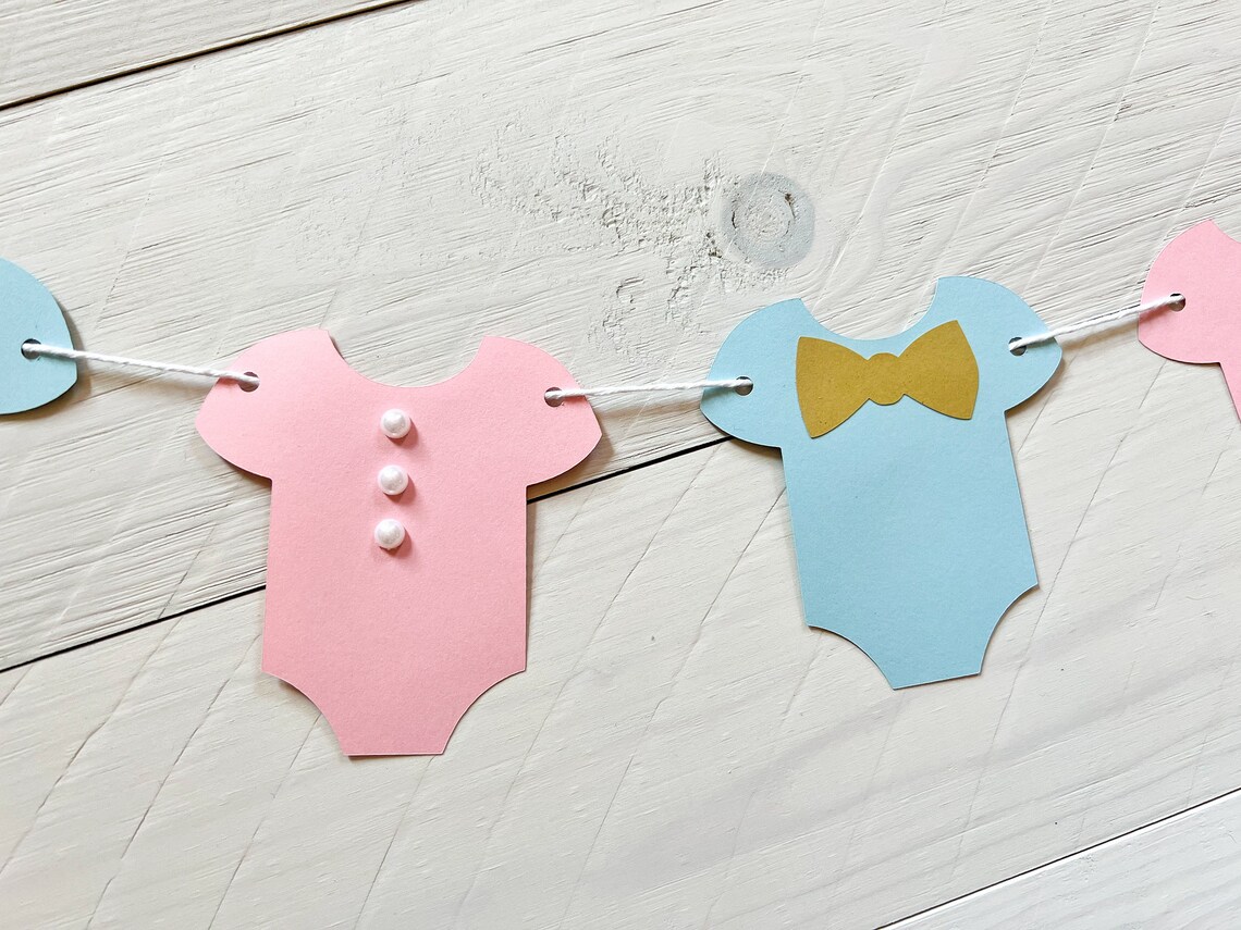 Gender Reveal Banner Gender Reveal Decorations Gender Reveal - Etsy