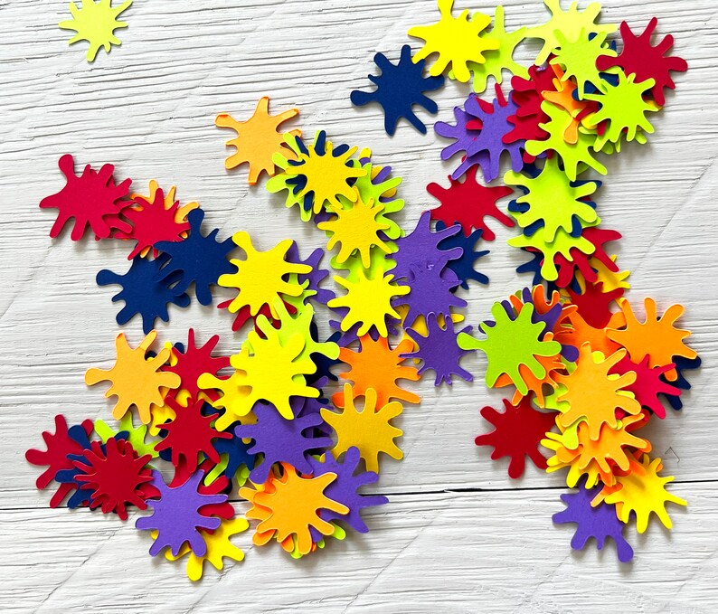 Paint Splatter Confetti Paint Party Decorations Slime - Etsy
