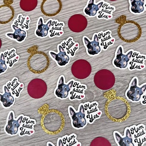 Custom Bachelorette Face Confetti, Mom Said Yes Confetti, Engagement ...