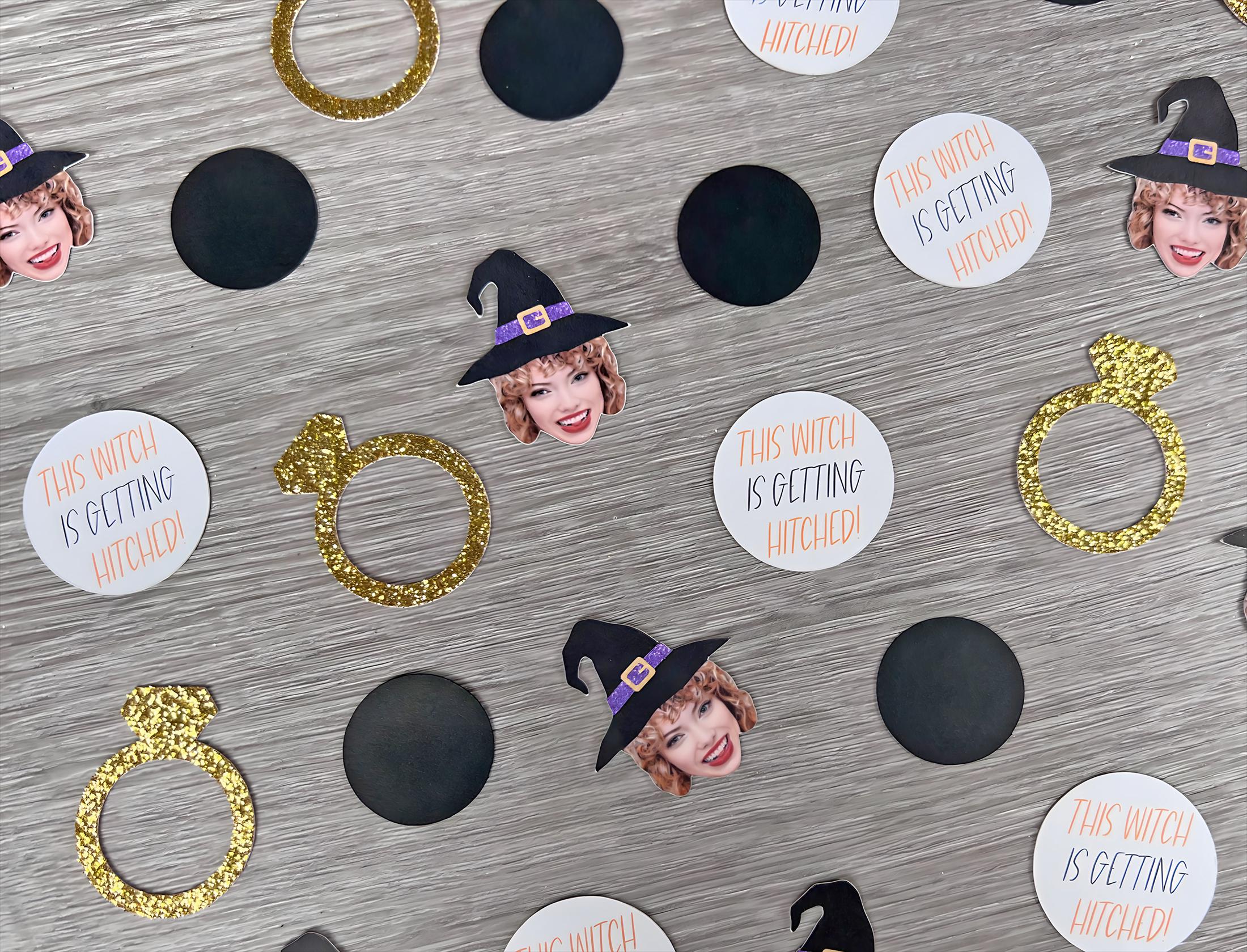 This Witch is Getting Hitched Confetti, Custom Halloween Confetti ...