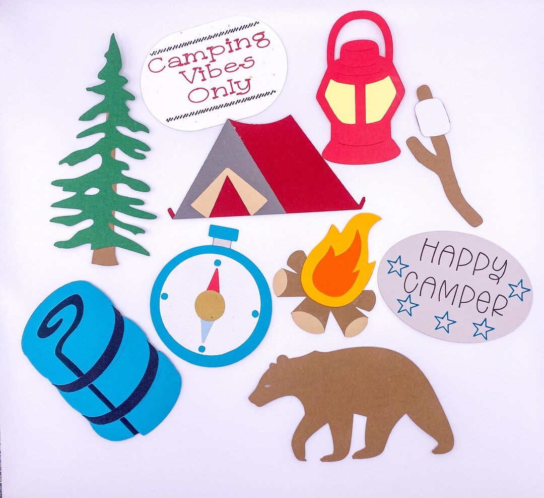 Camping Scrapbook Pages Summer Camp Decor Premade Paper Etsy Camping Scrapbook Pages Summer Camp Decor Premade Paper Etsy
