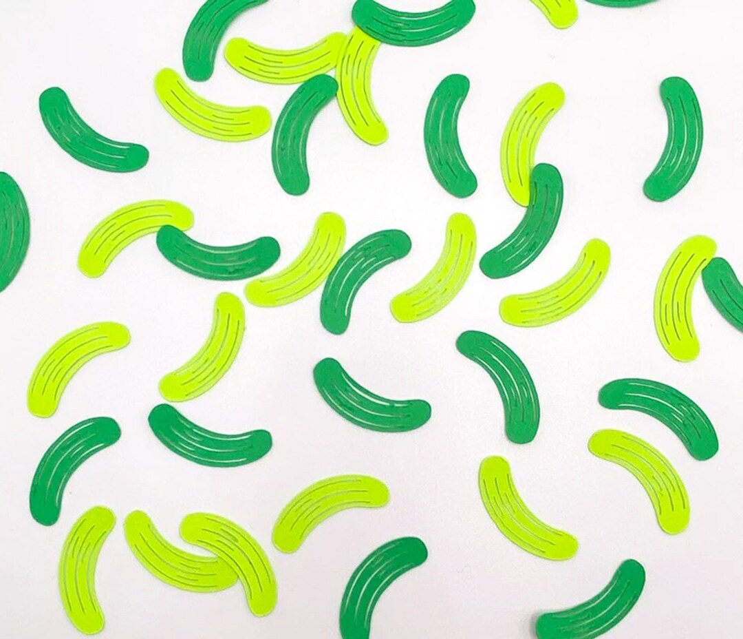 Pickle Confetti, Pickle Baby Shower Decor, Green Table Scatter, Paper ...