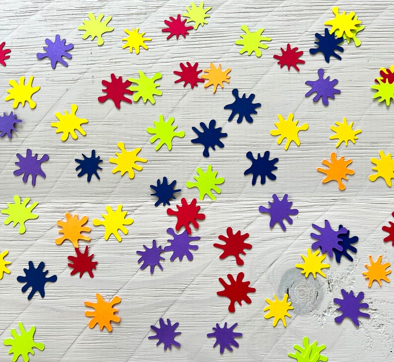 Paint Splatter Confetti Paint Party Decorations Slime - Etsy