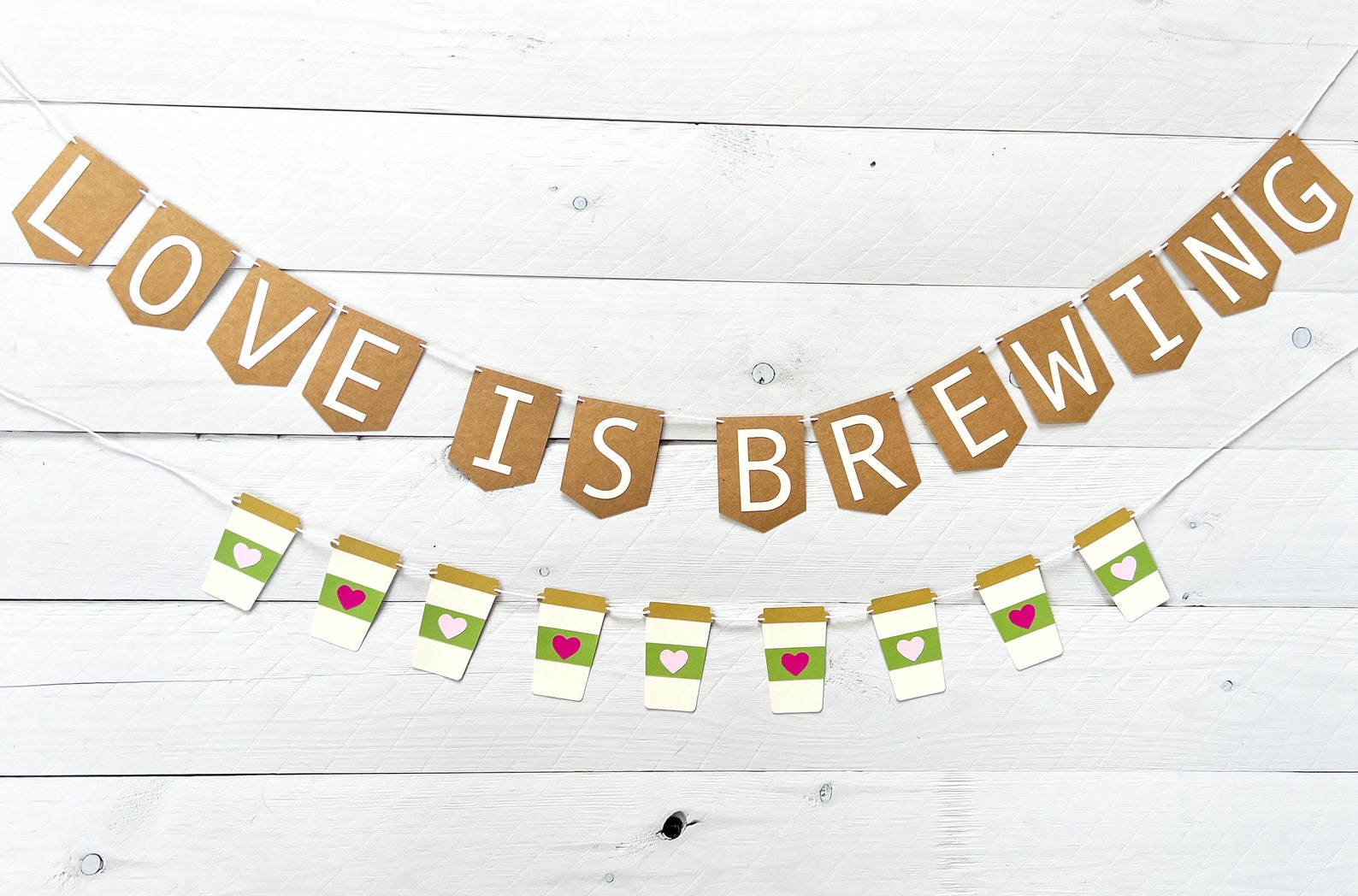 Love is Brewing Banner Bridal Shower Coffee Theme Latte - Etsy