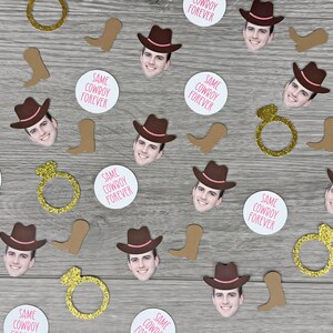 Personalized Groom Head Confetti, Same Cowboy Forever, Nash Bash ...